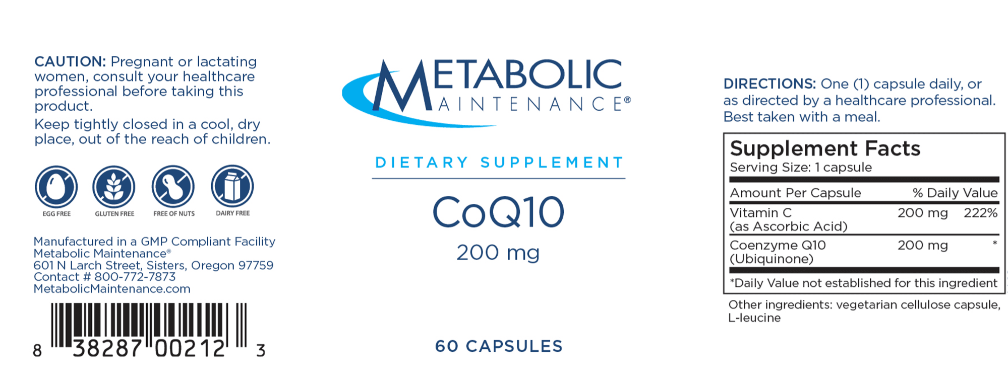 CoQ10 200 mg - 60 Capsules | Healthy Habits Living