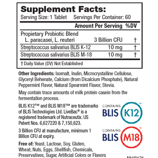 Probiotic ENT Defend - 60 Chewable Tablets | Healthy Habits Living