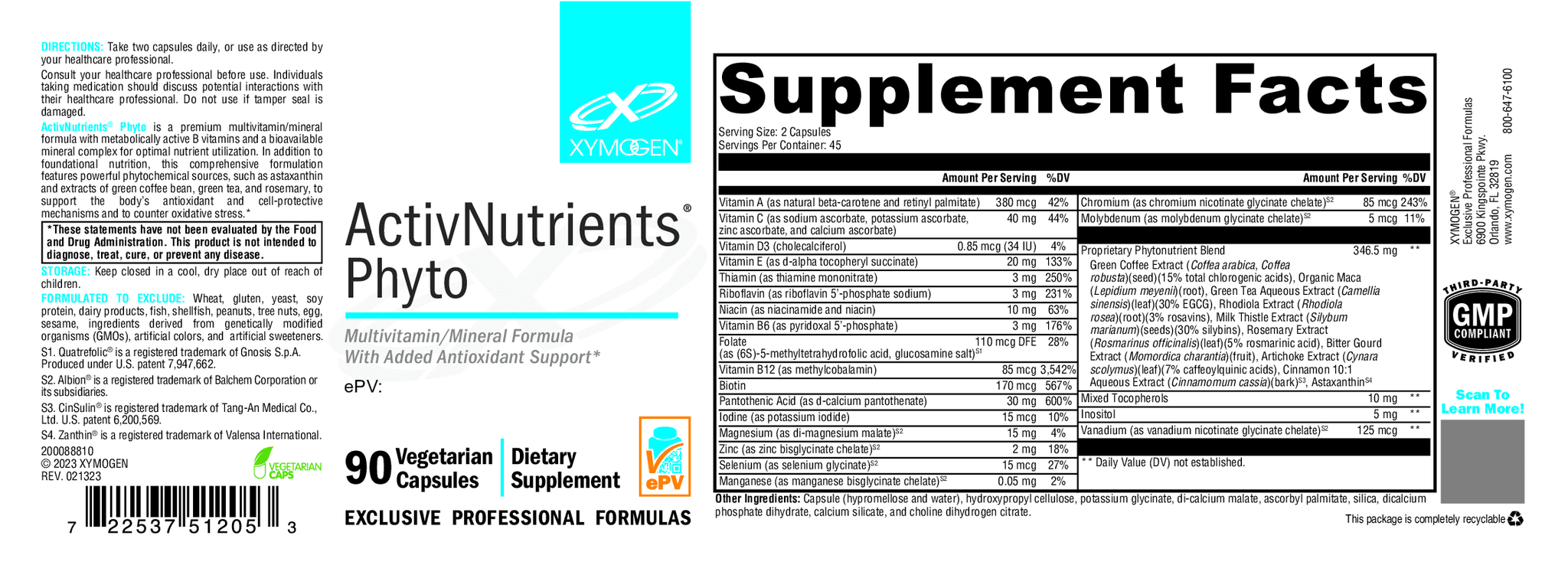 ActivNutrients® Phyto - 90 Capsules – Healthy Habits Living