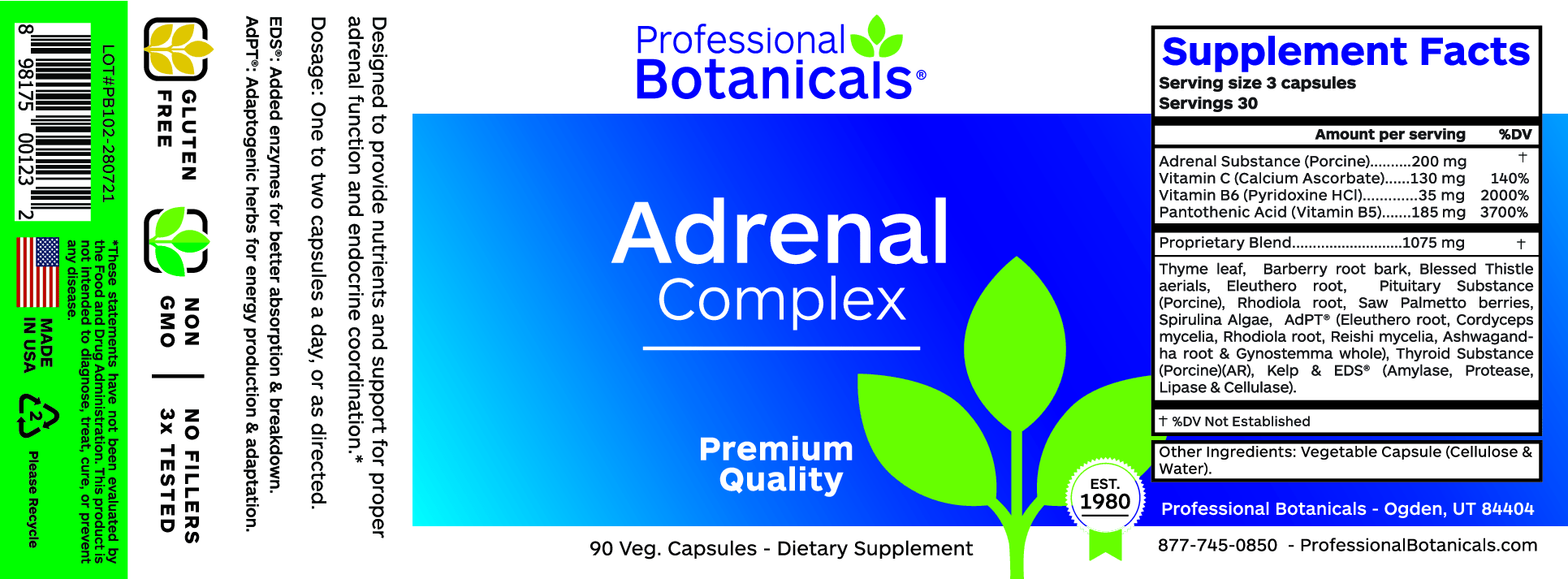 Adrenal Complex™ - 90 Capsules | Healthy Habits Living