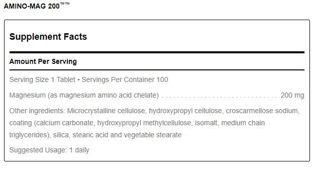 Amino-Mag 200™ - 100 Tablets | Healthy Habits Living