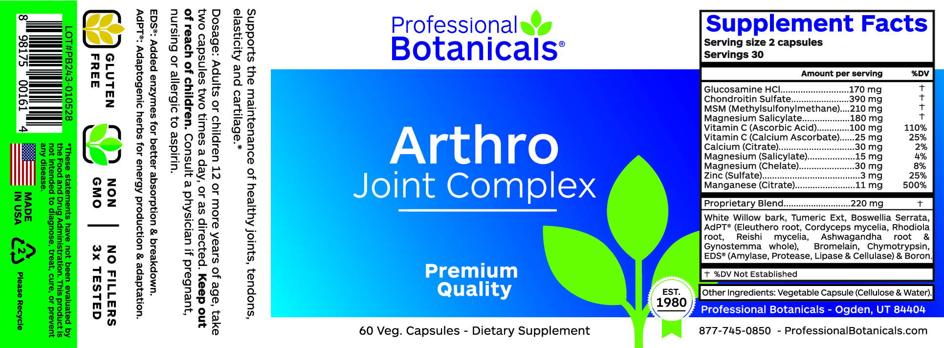 Arthro Joint Complex™ - 60 Capsules | Healthy Habits Living