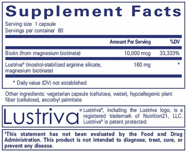 Biotin Complex Hair & Skin - 60 Capsules | Healthy Habits Living