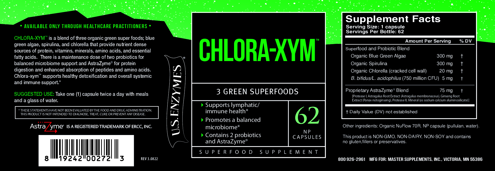 CHLORA-XYM™ - 62 Capsules Default Category U.S. Enzymes