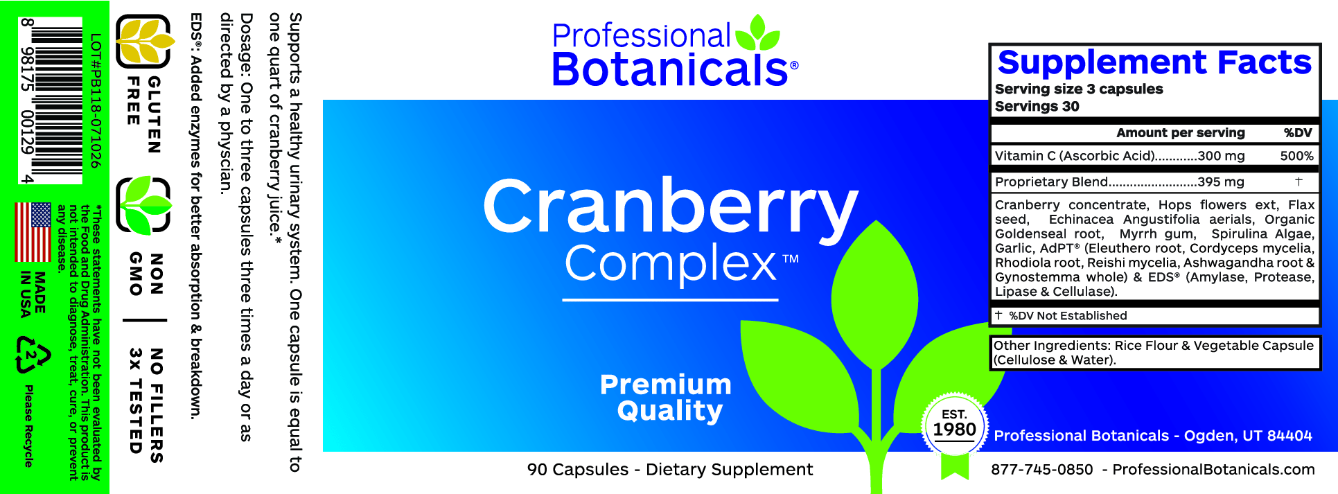 Cranberry Complex™ - 90 Capsules – Healthy Habits Living