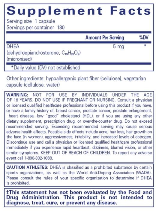 DHEA - 5 mg | Healthy Habits Living