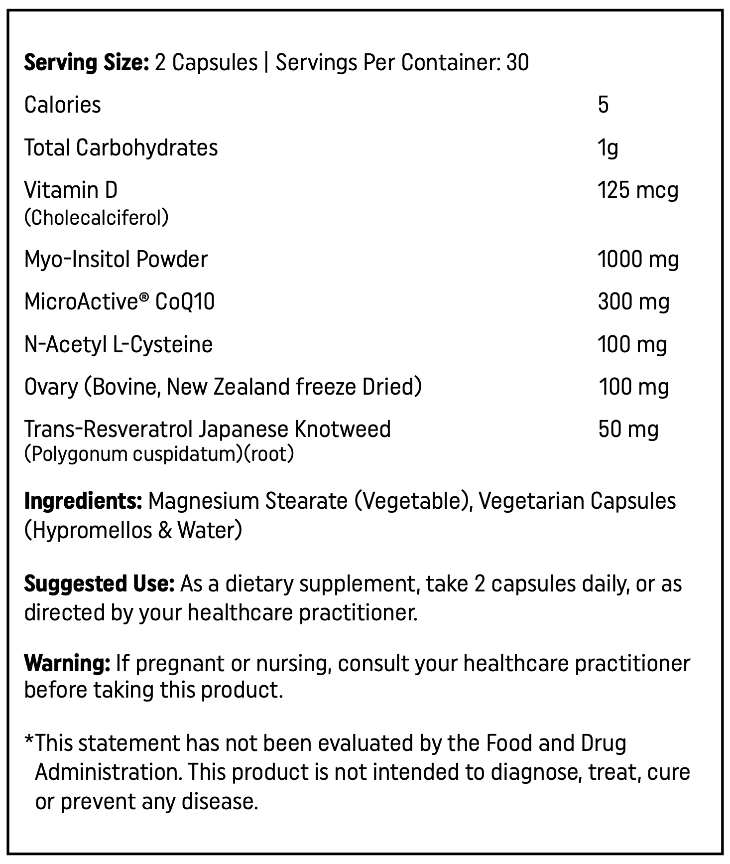 Fertility - 60 Capsules | Healthy Habits Living