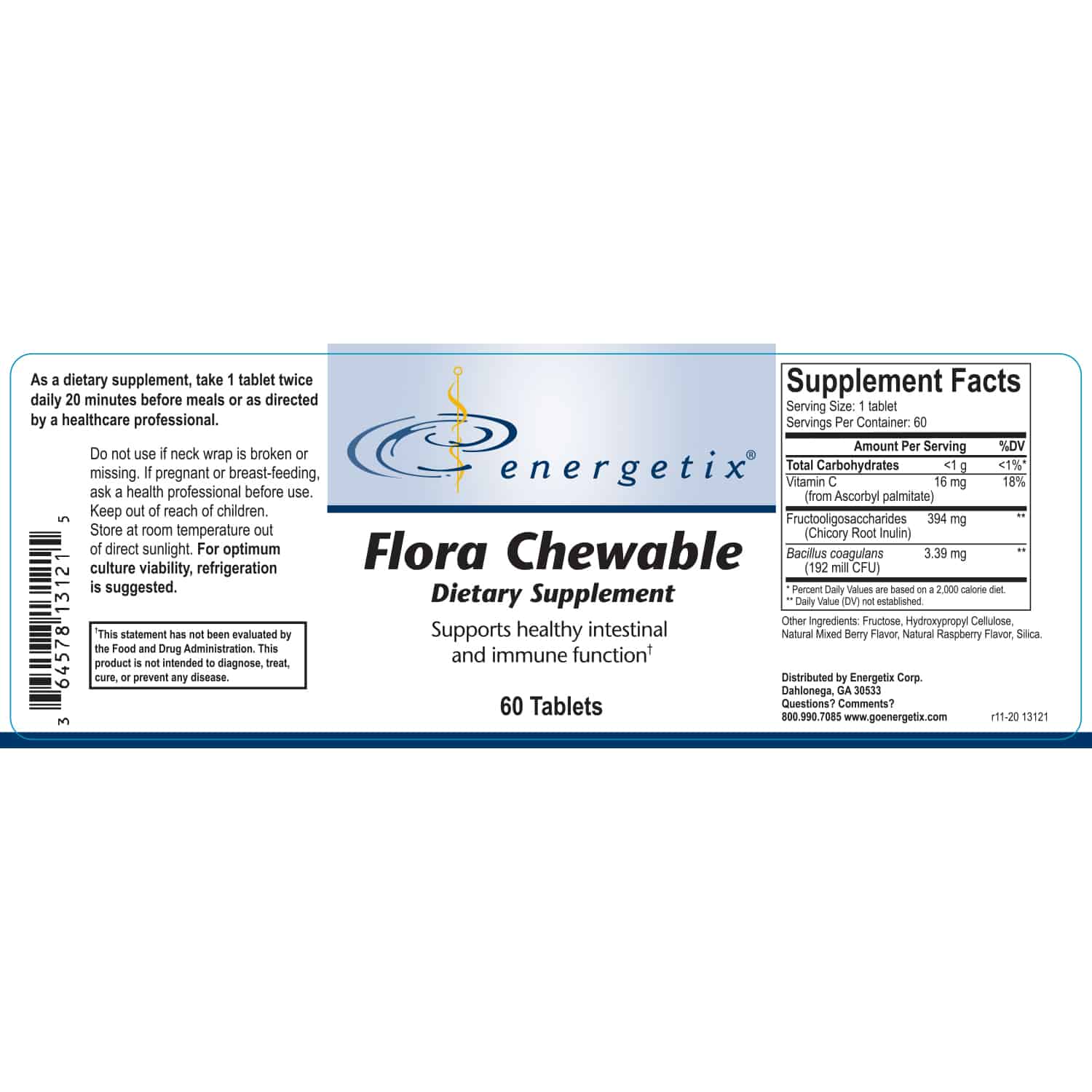 Flora Chewable - 60 Tablets – Healthy Habits Living