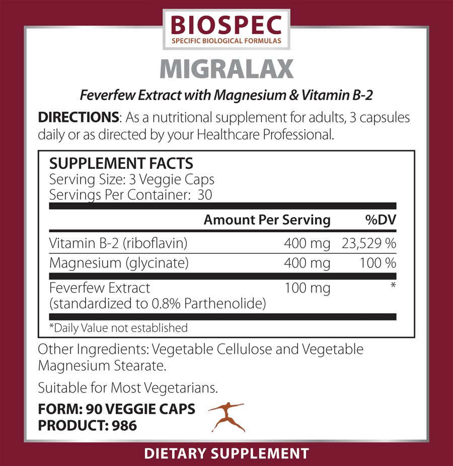 Migralax - 90 Capsules | Healthy Habits Living