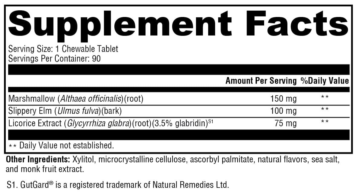 GI Soothe - 90 Chewable Tablets Default Category Xymogen