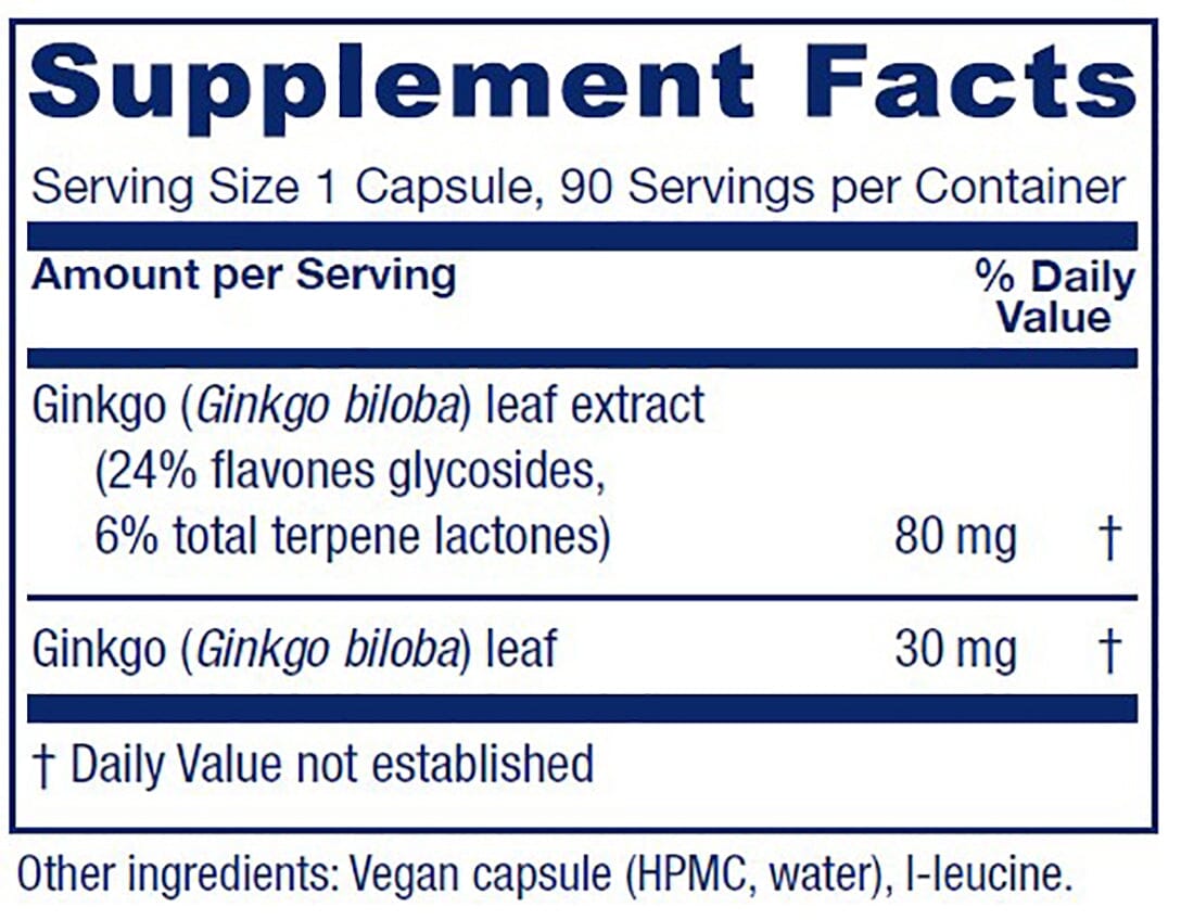 Ginkgo - 90 Capsules Default Category Vitanica