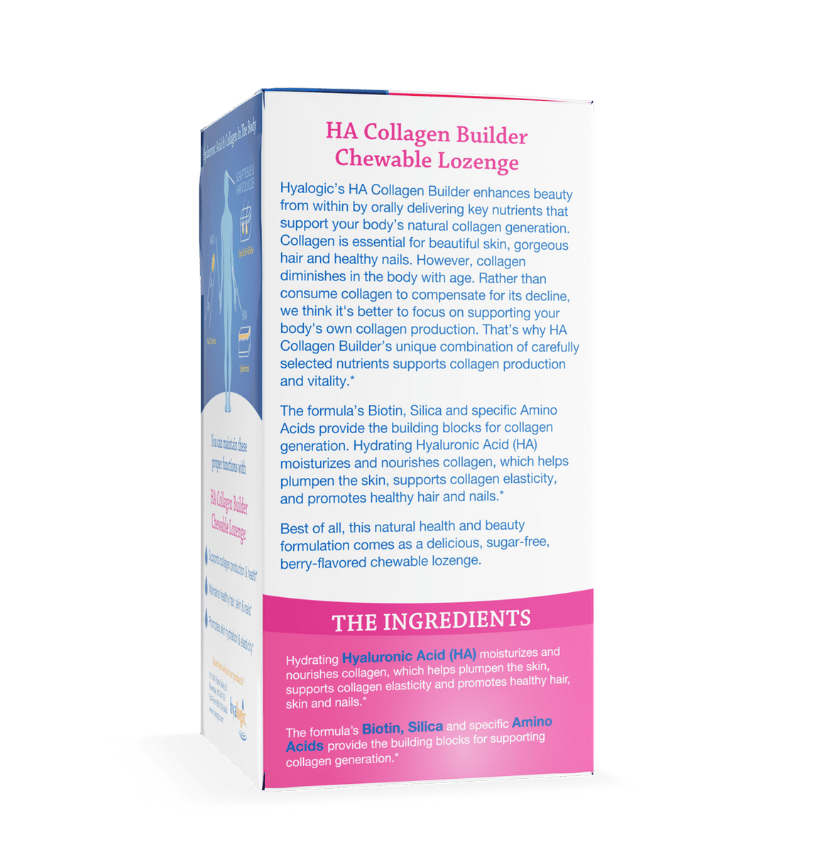 HA Collagen Builder for Hair, Skin & Nails - 30 Chewable Lozenges ...
