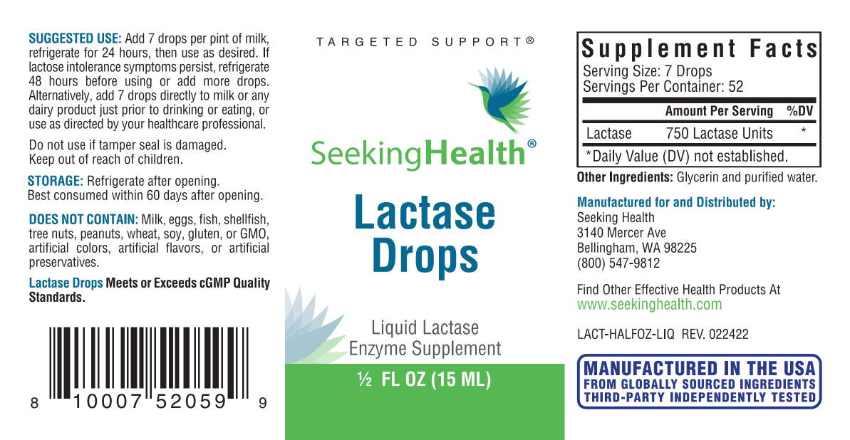 Lactase Drops - 15 ml | Healthy Habits Living