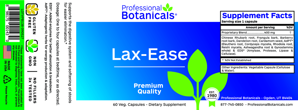 Lax-Ease™ - 60 Capsules – Healthy Habits Living