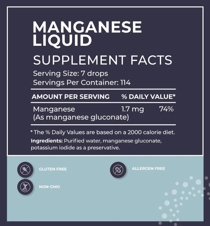 Liquid Manganese Supplement - 2 fl oz | Healthy Habits Living