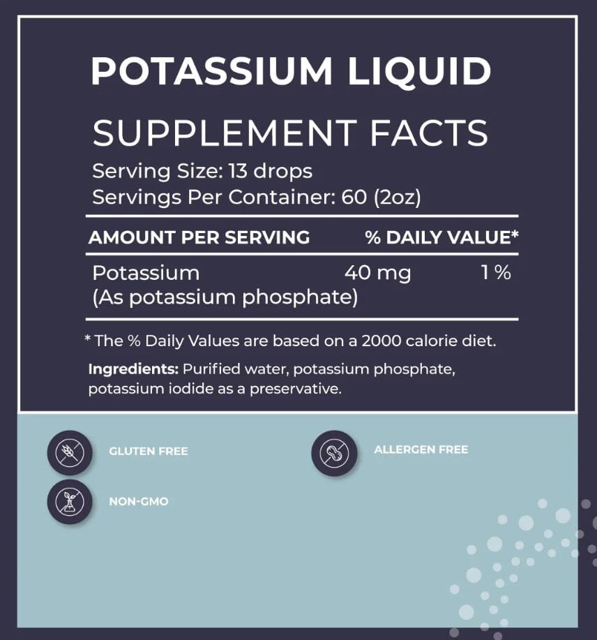 Liquid Potassium Supplement - 2 fl oz | Healthy Habits Living