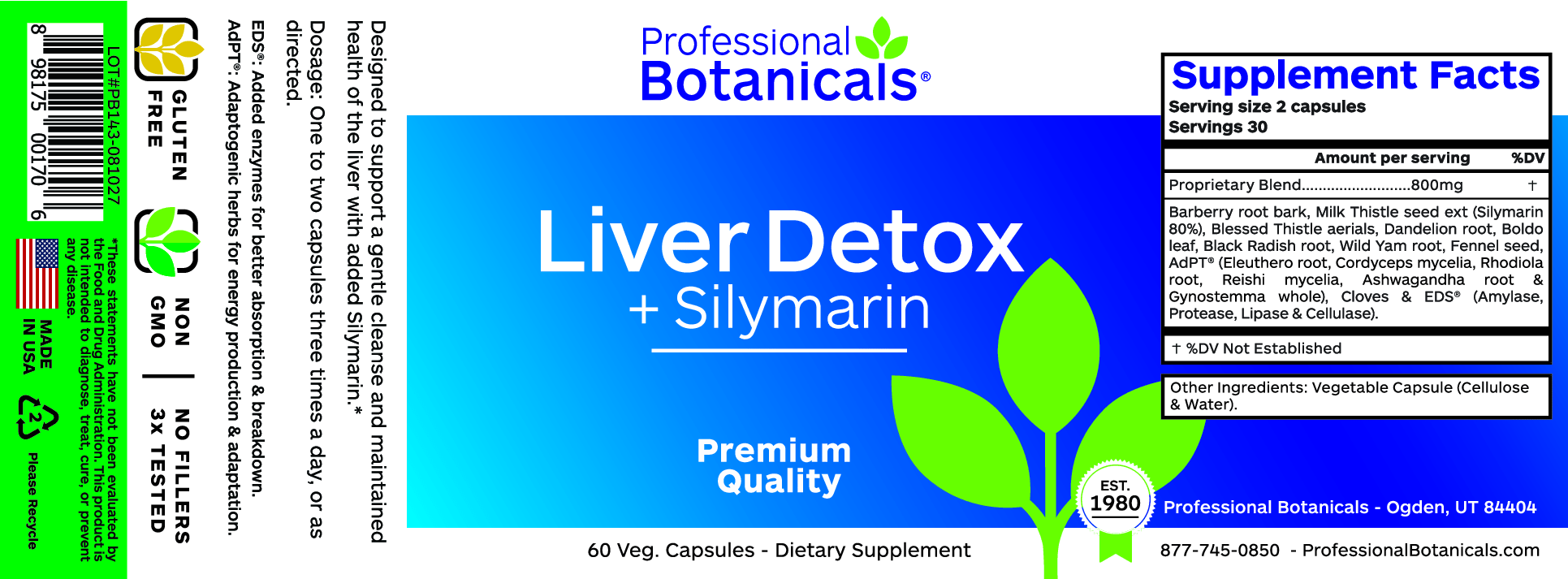 Liver Detox + Silymarin™ - 60 Capsules Default Category Professional ...