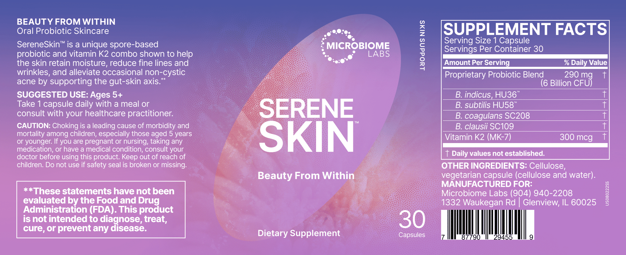 Serene Skin - 30 Capsules – Healthy Habits Living