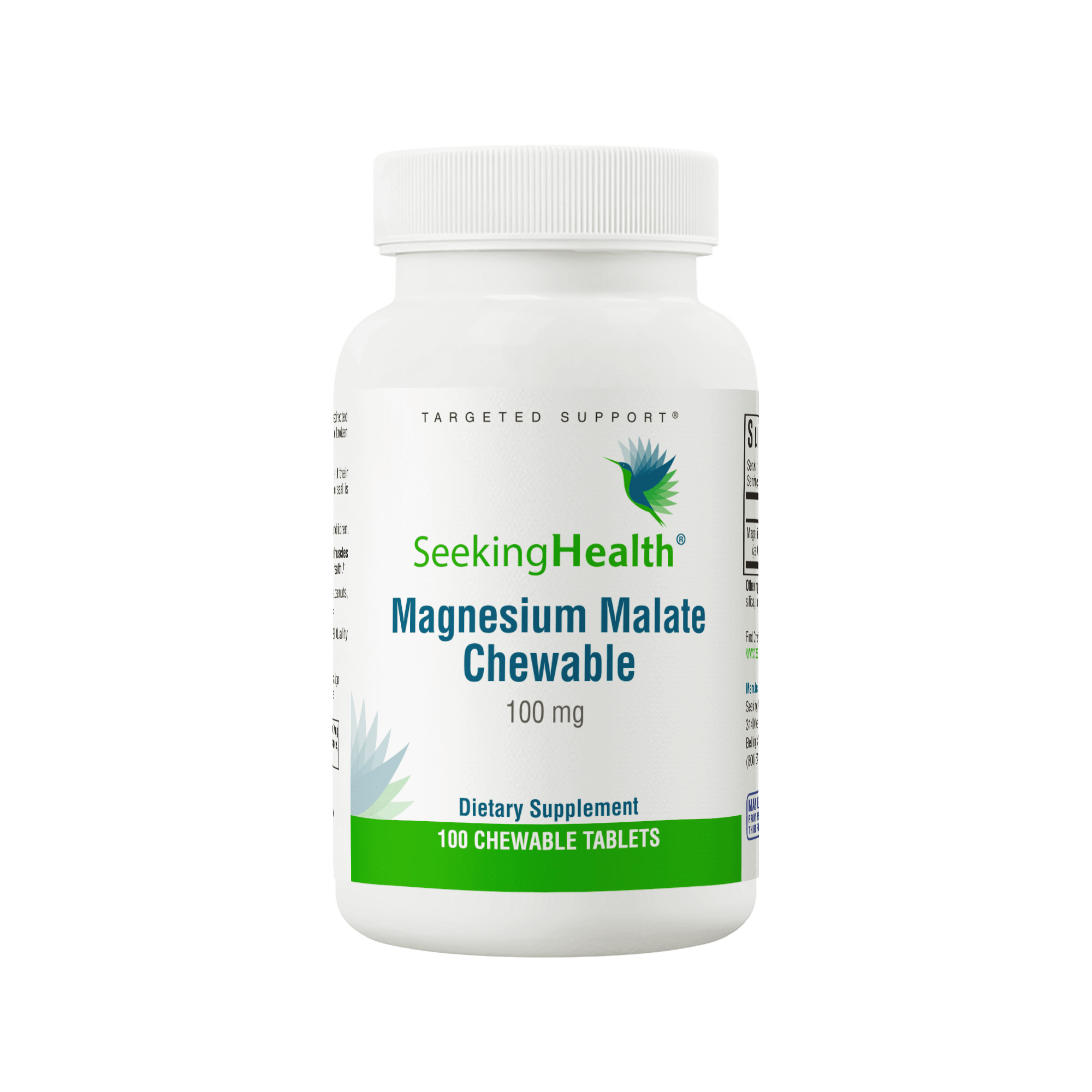 Magnesium Malate Chewable - 100 Tablets | Healthy Habits Living