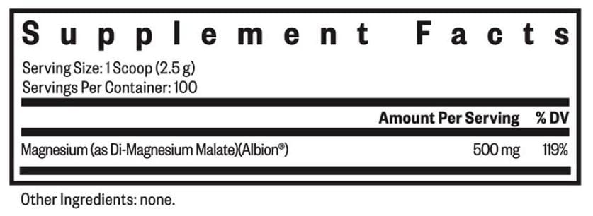 Magnesium Malate Powder - 100 Servings Default Category Seeking Health