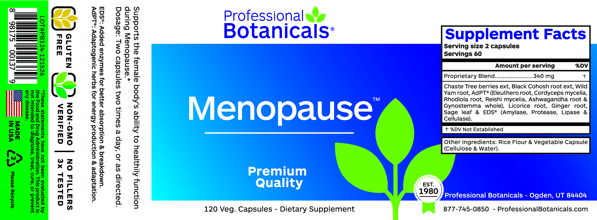 Menopause™ - 120 Capsules Default Category Professional Botanicals