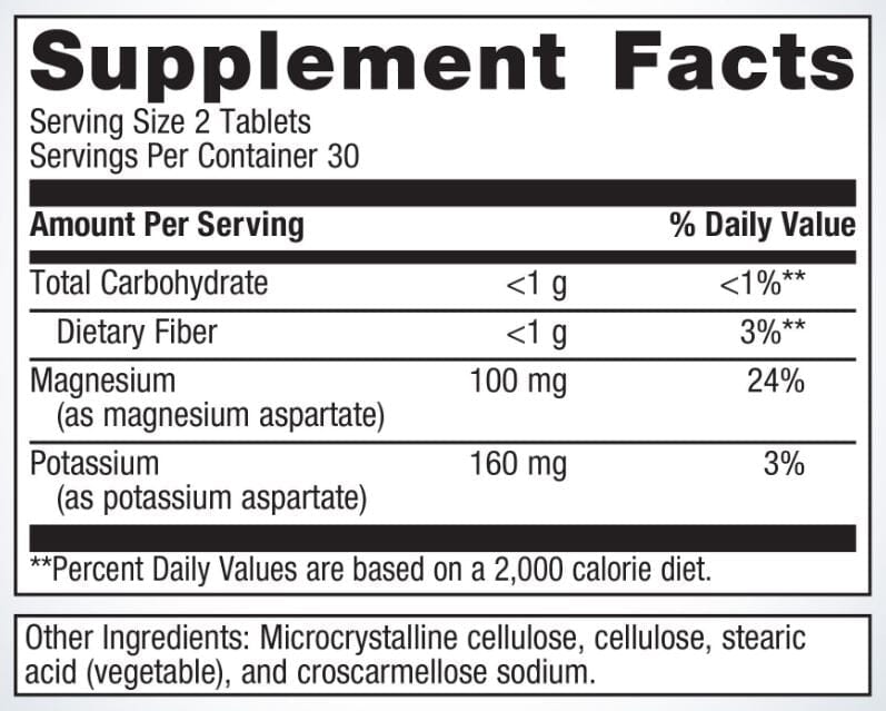 Mg/K Aspartate™ - 60 Tablets Default Category Metagenics
