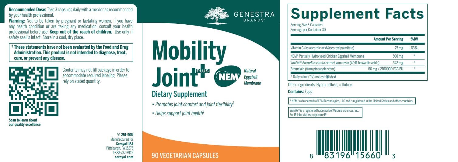 Mobility Joint Plus NEM® - 90 Capsules – Healthy Habits Living