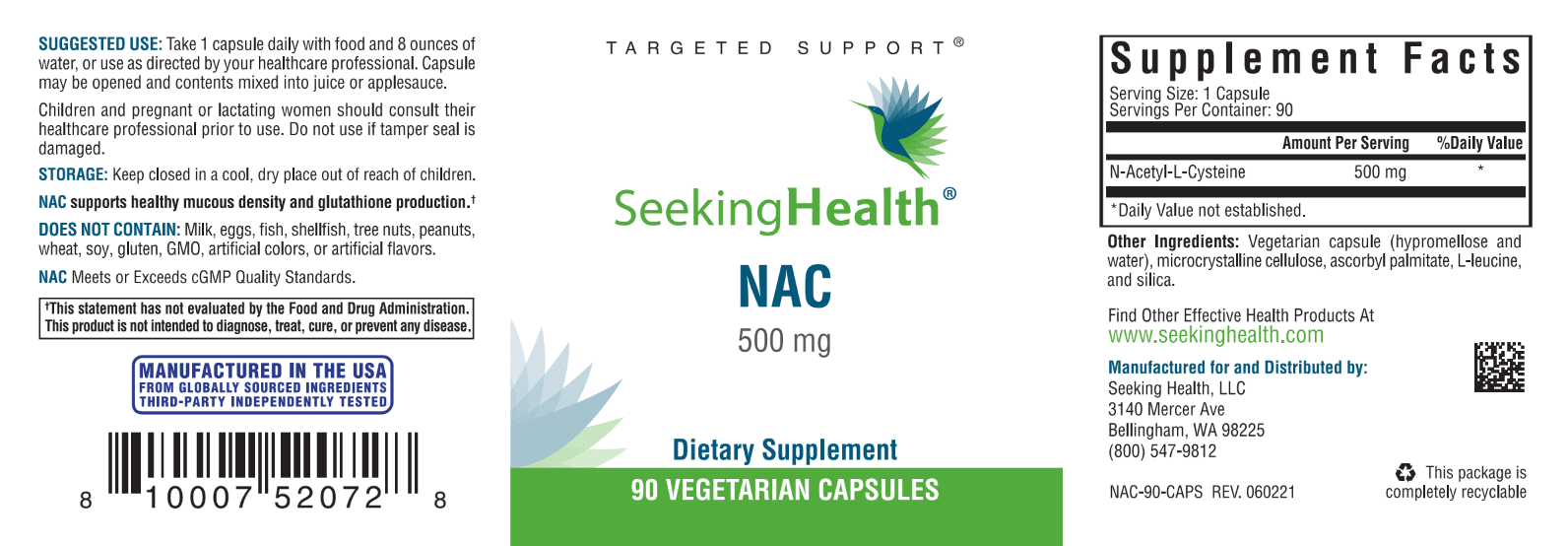 NAC - 90 Capsules – Healthy Habits Living