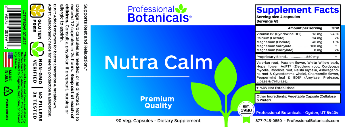 Nutra Calm™ - 90 Capsules | Healthy Habits Living