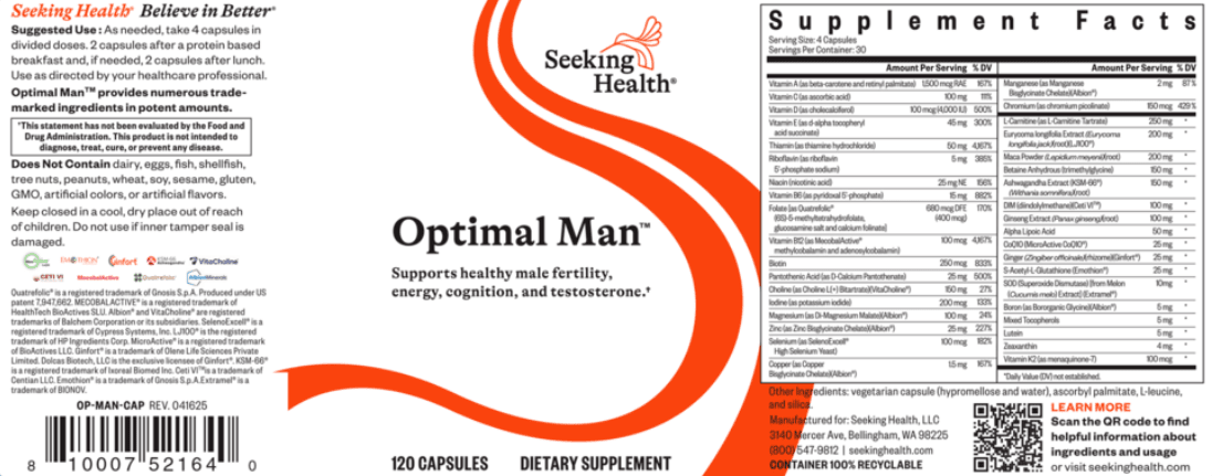 Optimal Man Default Category Seeking Health