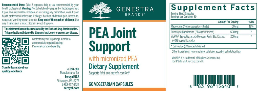 PEA Joint Support - 60 Capsules – Healthy Habits Living