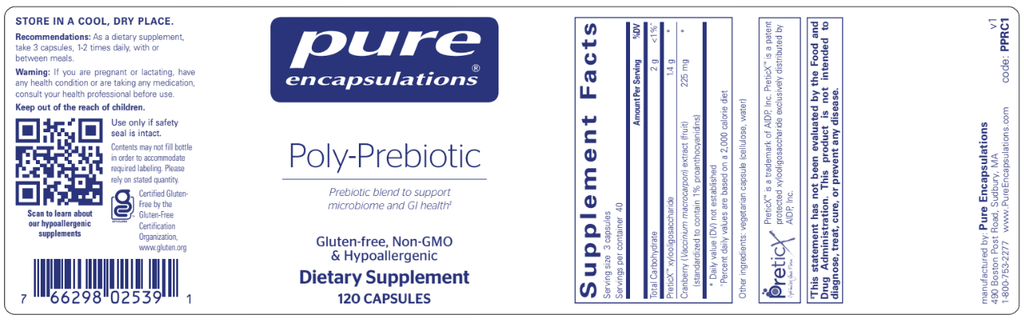 Poly-Prebiotic - 120 Capsules | Healthy Habits Living