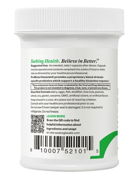 ProBiota HistaminX - 60 Capsules Default Category Seeking Health