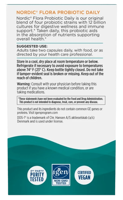 Nordic Flora Probiotic Daily - 60 Capsules Default Category Nordic Naturals