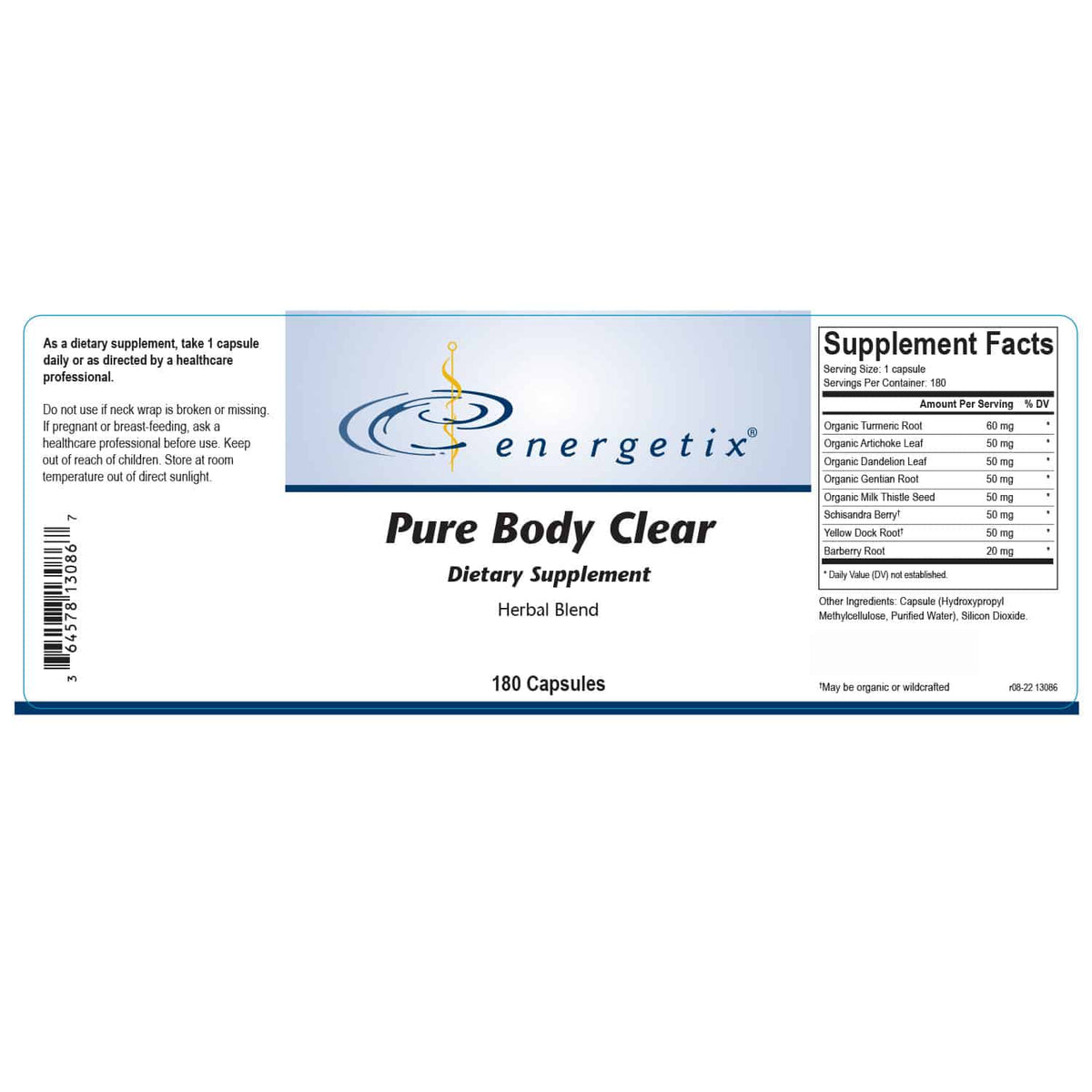 Pure Body Clear - 180 Capsules | Healthy Habits Living
