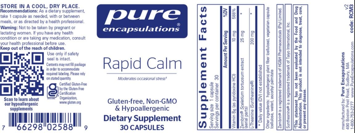 Rapid Calm - 30 Capsules Default Category Pure Encapsulations