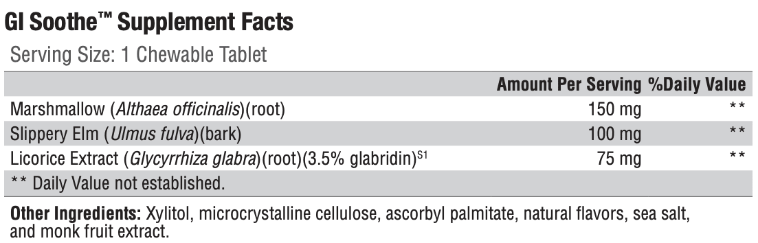 GI Soothe - 90 Chewable Tablets | Healthy Habits Living