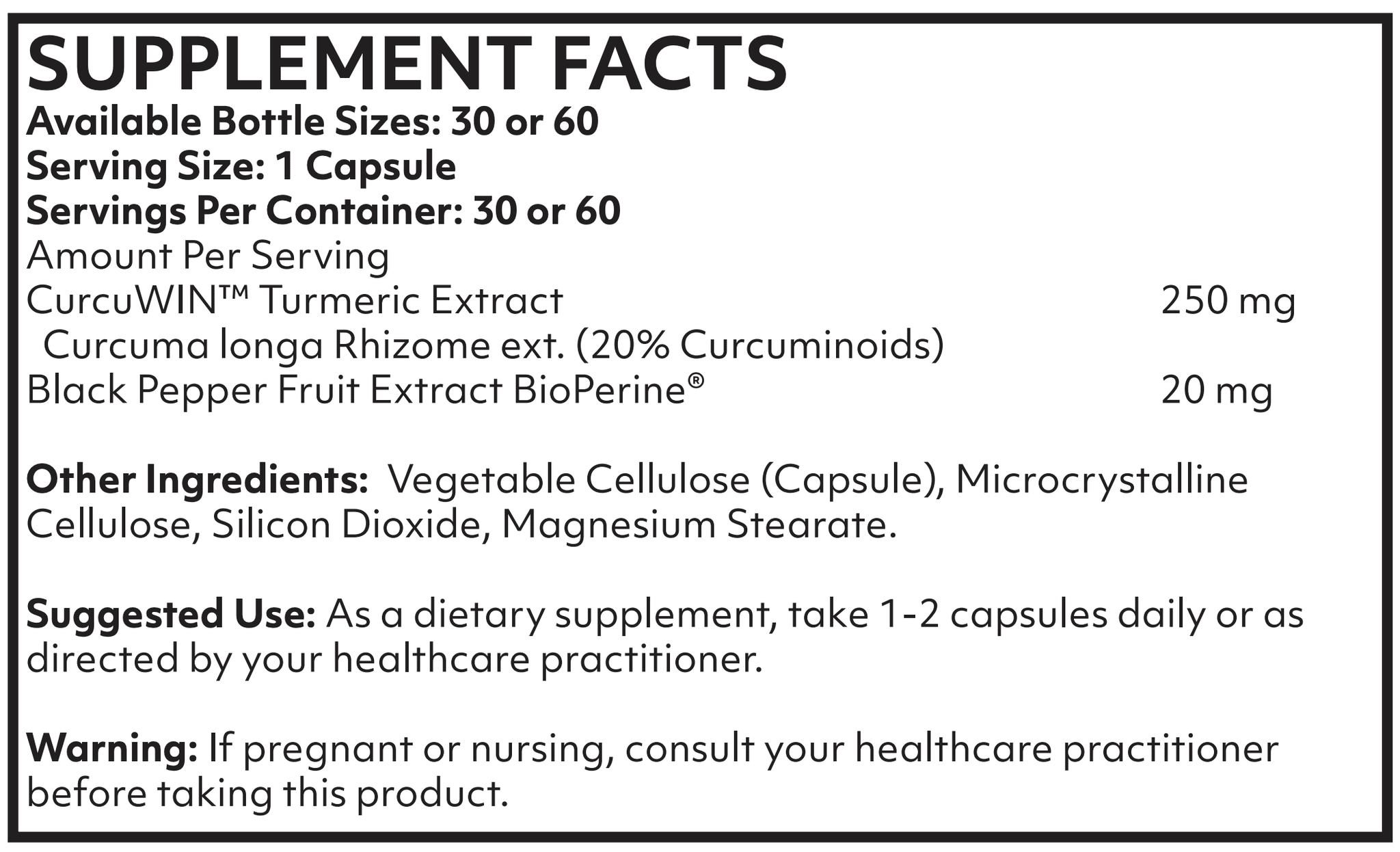 Turmeric Plus - 60 Capsules | Healthy Habits Living