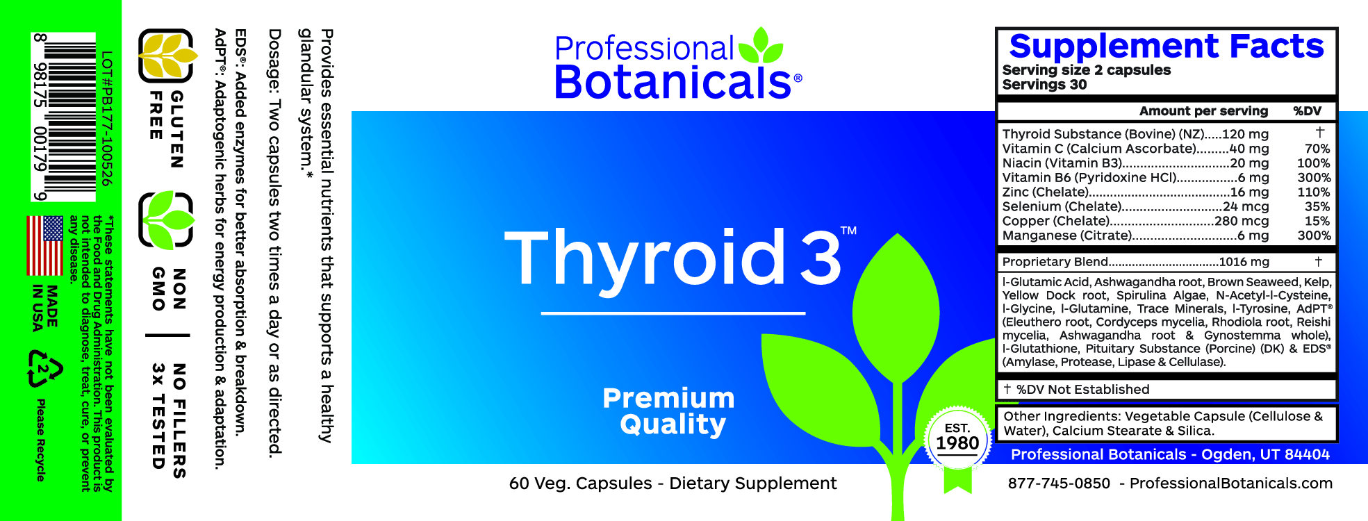 Thyroid 3™ - 60 Capsules – Healthy Habits Living