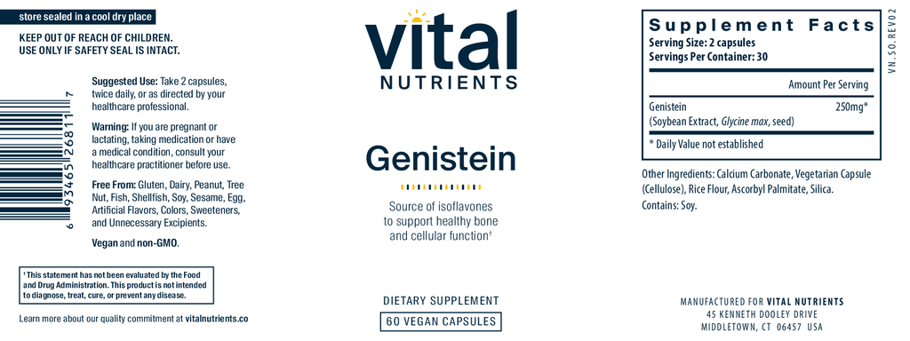 Genistein - 60 Capsules | Healthy Habits Living