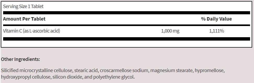 Vitamin C - 100 Tablets | Healthy Habits Living
