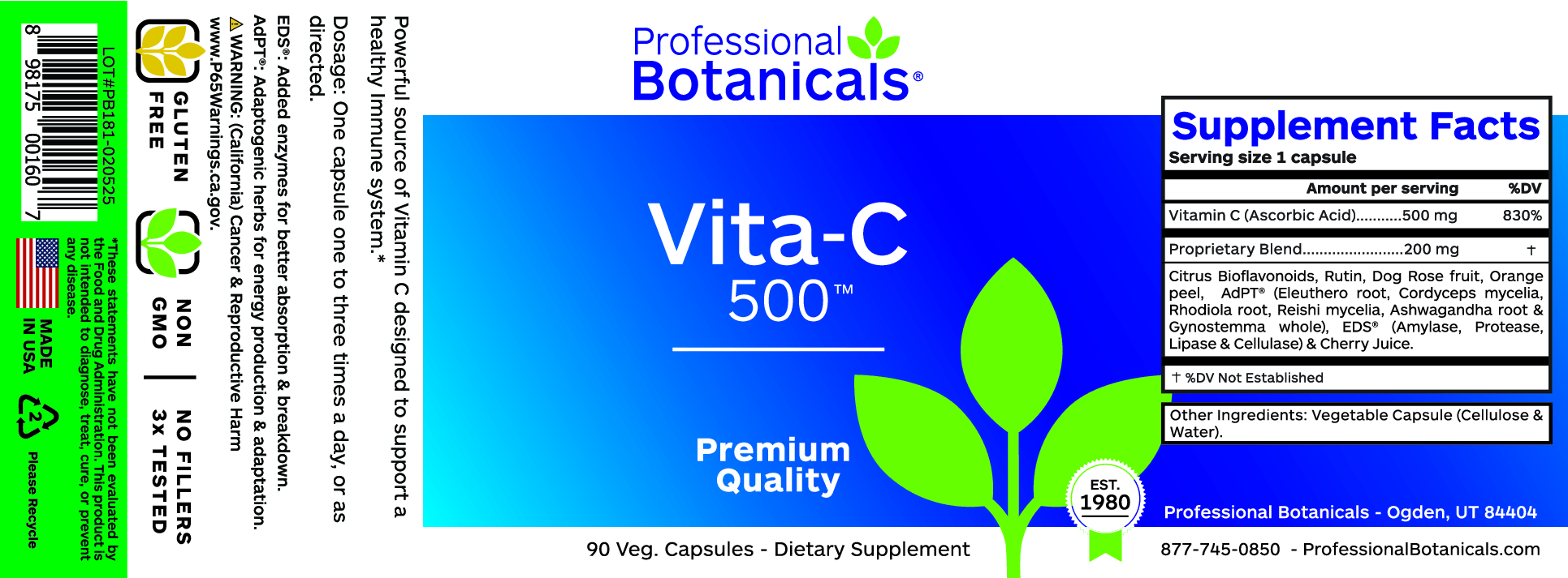 Vita-C 500™ - 90 Capsules | Healthy Habits Living