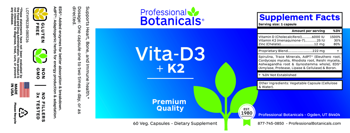 Vita-D3 + K2™ - 60 Capsules – Healthy Habits Living