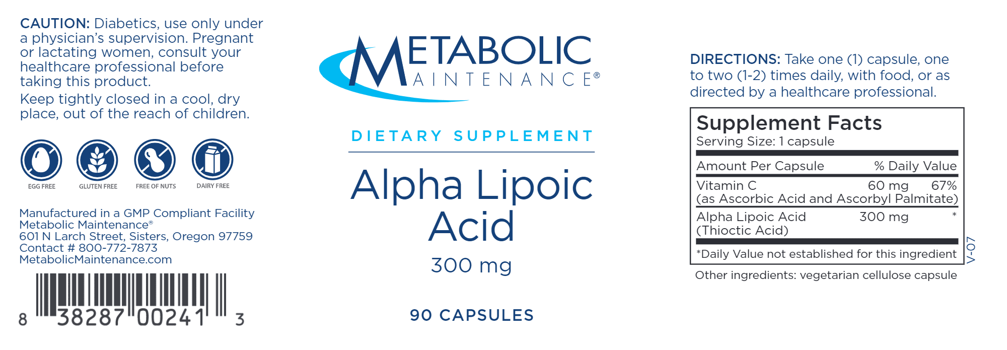 Alpha Lipoic Acid 300 mg - 90 Capsules – Healthy Habits Living