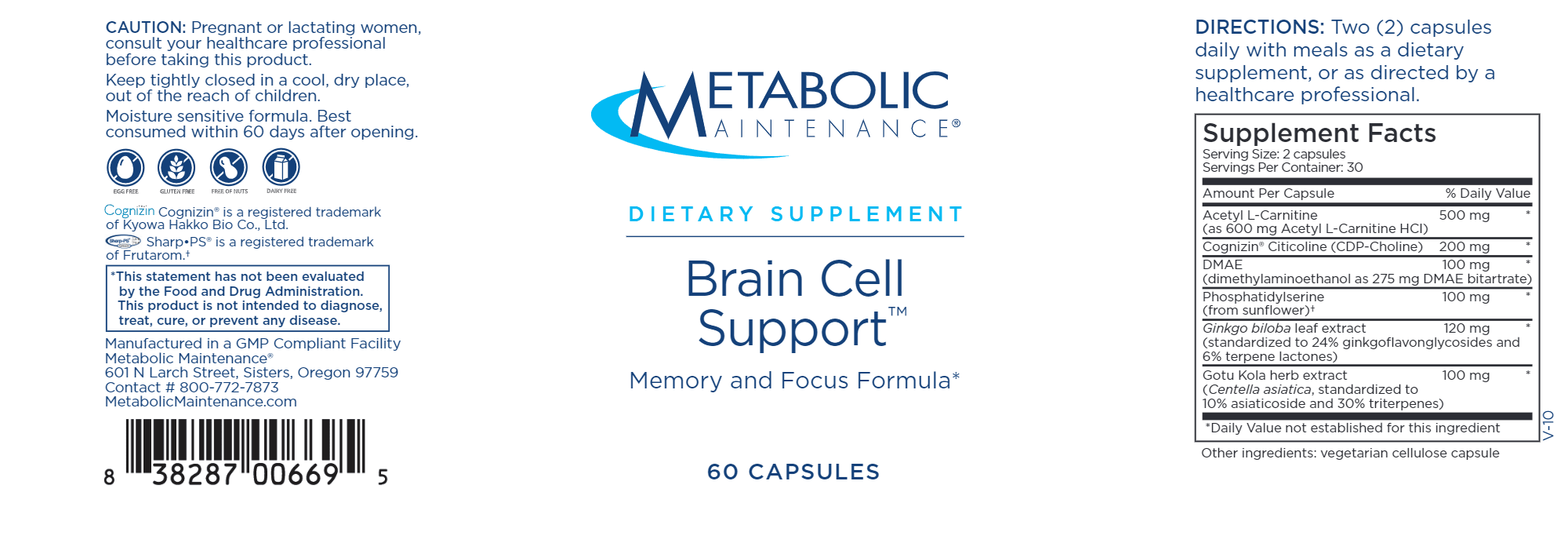 Brain Cell Support™ - 60 Capsules | Healthy Habits Living