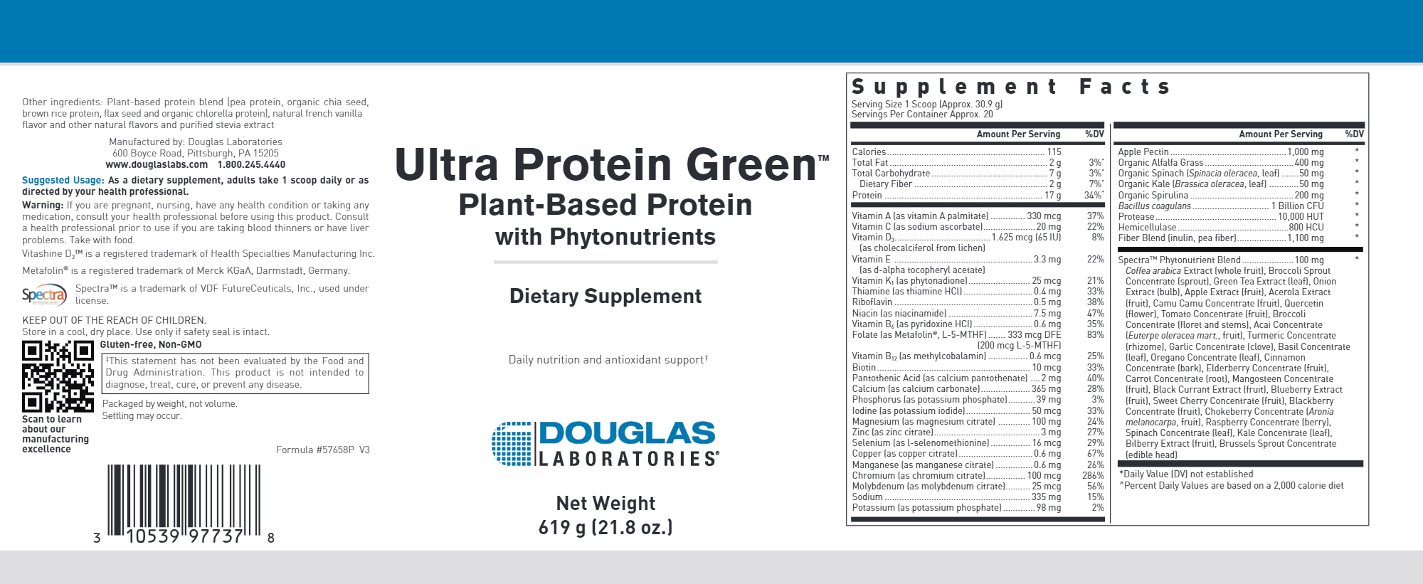 Ultra Protein Green - 30 Servings | Healthy Habits Living