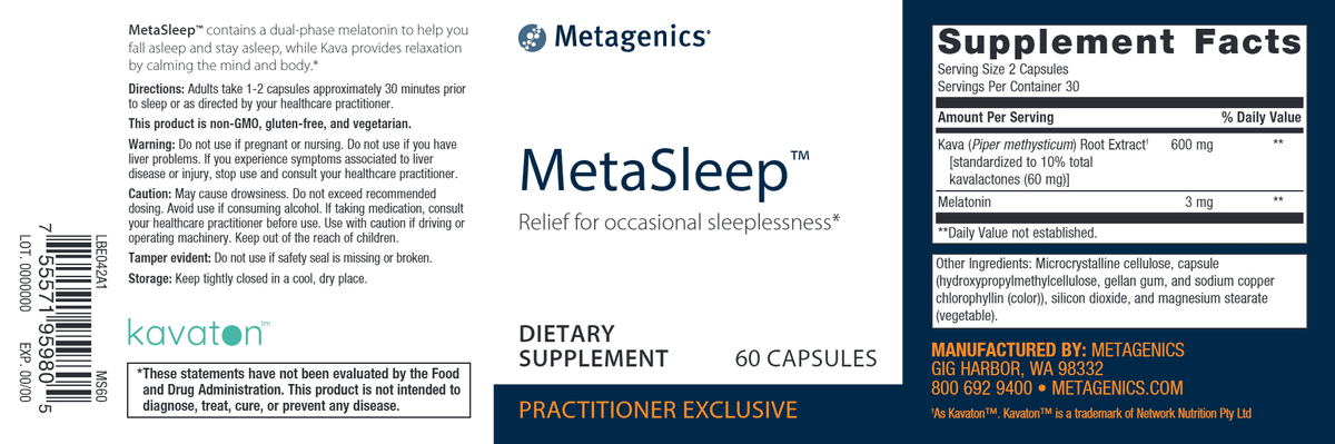 MetaSleep™ - 60 Capsules | Healthy Habits Living