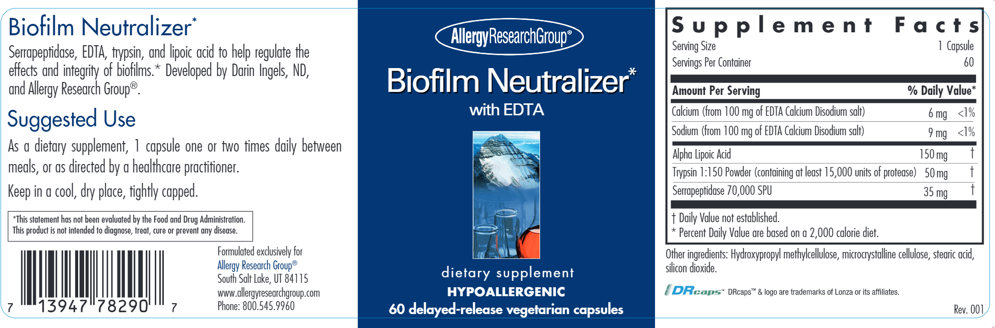 Biofilm Neutralizer With EDTA - 60 Capsules | Healthy Habits Living