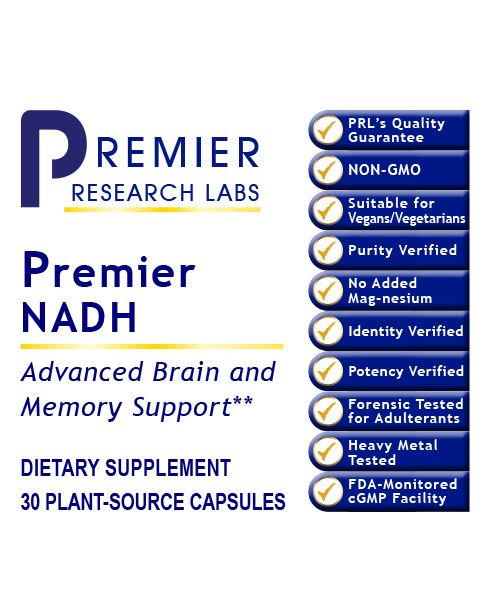 NADH, Premier - 30 Capsules | Healthy Habits Living