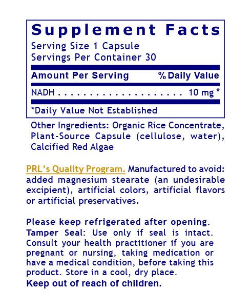 NADH, Premier - 30 Capsules | Healthy Habits Living